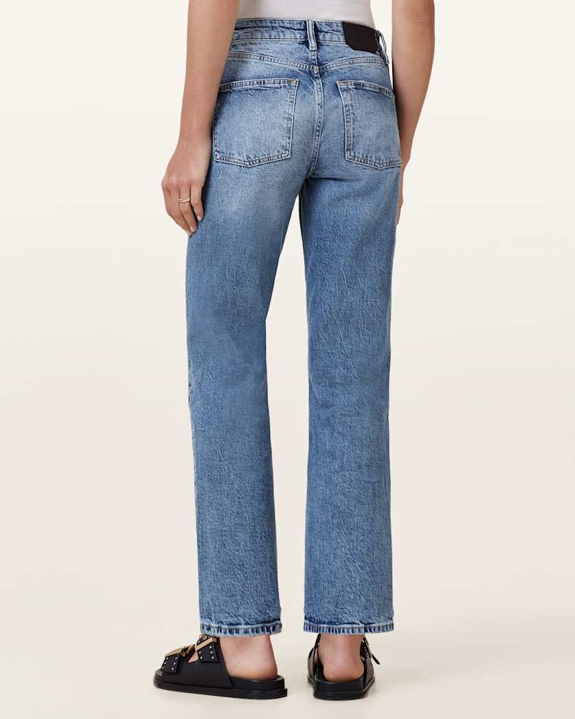 Ida Straight Leg Jeans Mid Indigo | ALLSAINTS